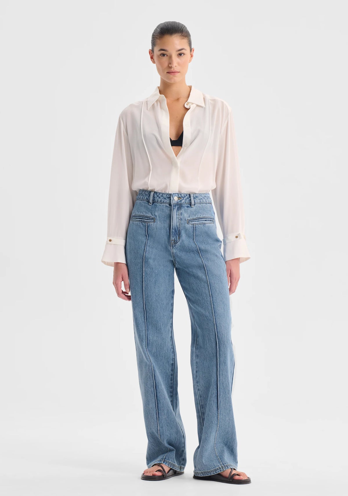 Morrison Chase Silk Shirt Snow | Two Boutique